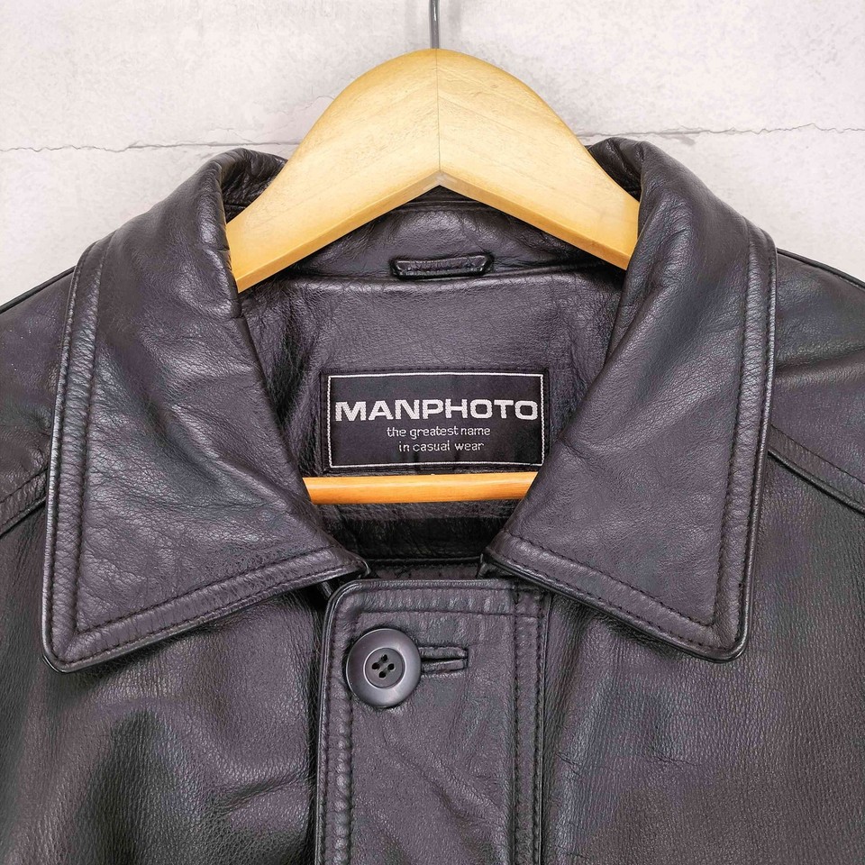 Caw Leather Car Coat Men’s L Used Cowhide Leather Jacket Outerwear | eBay