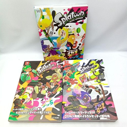 Nintendo Splatoon Ikasu Art Book Set of 3 Splatoon 1 2 3 Illustration ...