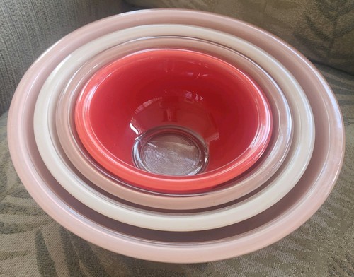Pyrex Clear Bottom Nesting Bowls Autumn Colors | eBay