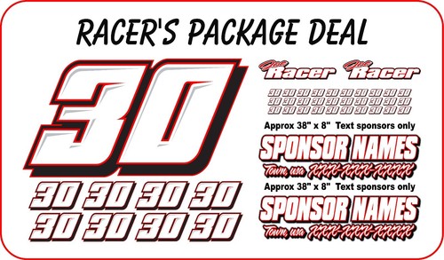 RACE CAR NUMBERS PACKAGE DIRT LATE MODEL MODIFIED STREET STOCK IMCA | eBay