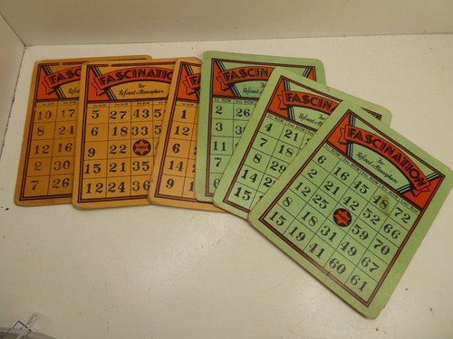 SET OF 6 FASCINATIONS BINGO STYLE BOARD GAME CARDS | eBay