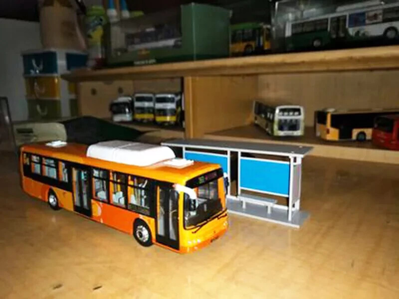1/87 HO Scale DIY Plastic Bus Station Model Trains Railroads Parts ...