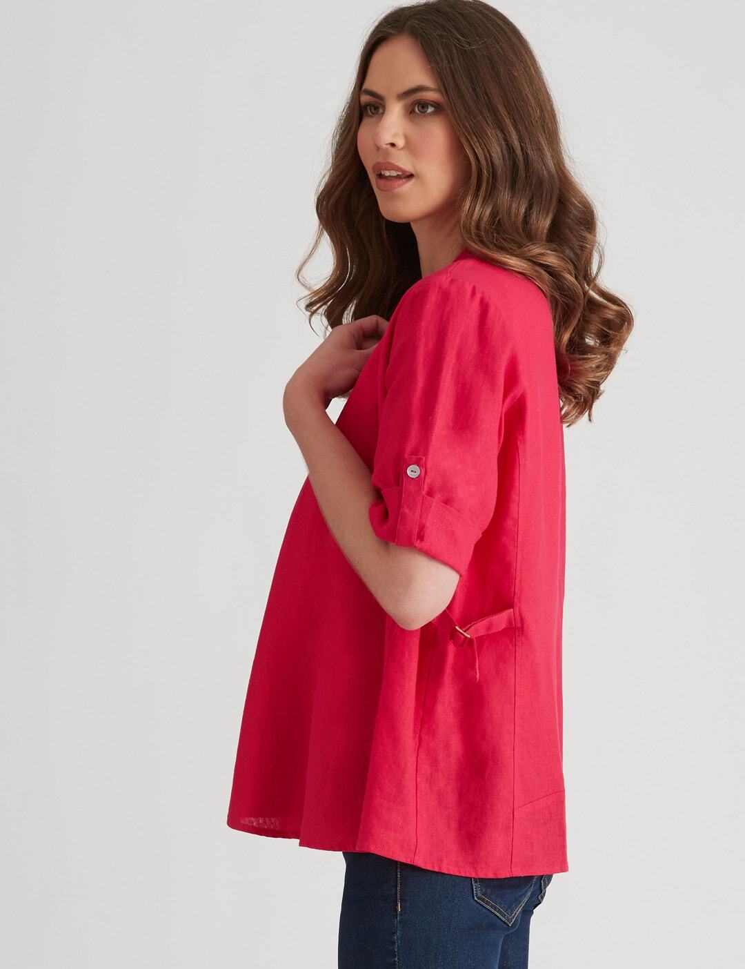 W.Lane Linen Textured Waterfall Jacket Womens Clothing Jackets Vests ...