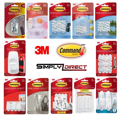 3M COMMAND Hooks, Mini, Utility, Ceiling, Jumbo, Large, Nickel ...