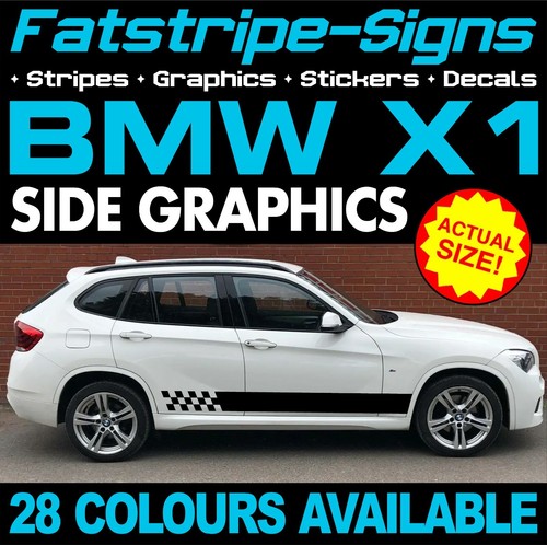 to fit BMW X1 GRAPHICS STRIPES STICKERS DECALS M SPORT SE xLINE sDRIVE ...