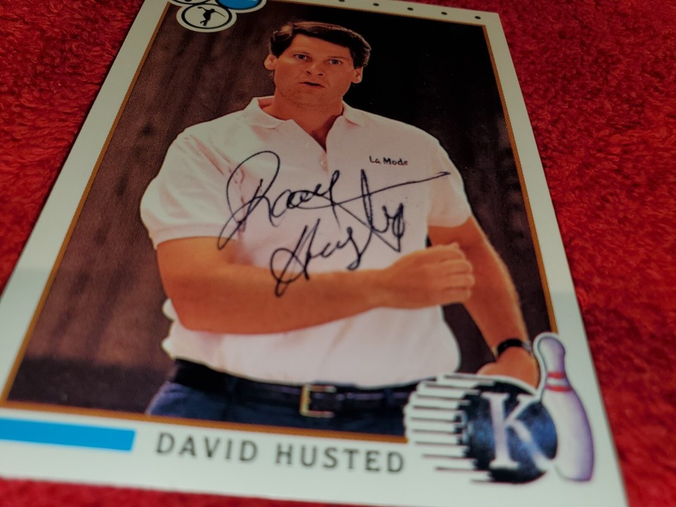 1990 KINGPINS BOWLING CARD #58 DAVID HUSTED AUTOGRAPHED NICE SIGNED ...