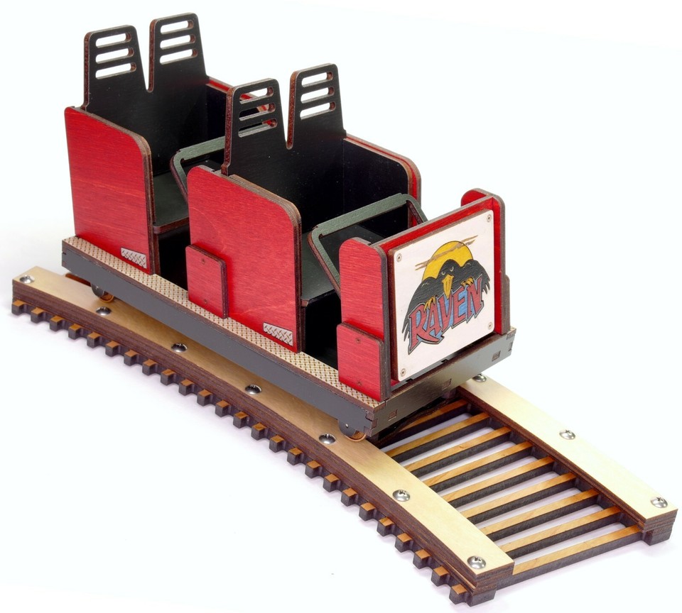 The Raven Roller Coaster Train & Track ~ Detailed Model ~ Laser ...