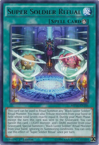 Yugioh! LP Super Soldier Ritual - MP16-EN146 - Rare - 1st Edition ...