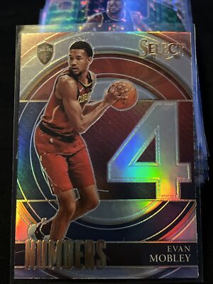 2021-22 Panini Select Evan Mobley Numbers Silver Prizm Insert Rookie RC ...