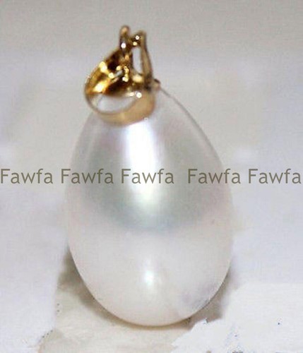 PERFECT HUGE 10-14mm WHITE SOUTH SEA PEARL PENDANT 14K YELLOW GOLD | eBay
