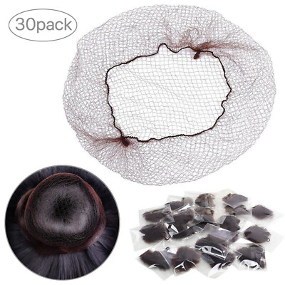 30Pcs Fine Mesh Invisible Hair Nets Bun Cover Wig Net Hair Styling Tool ...