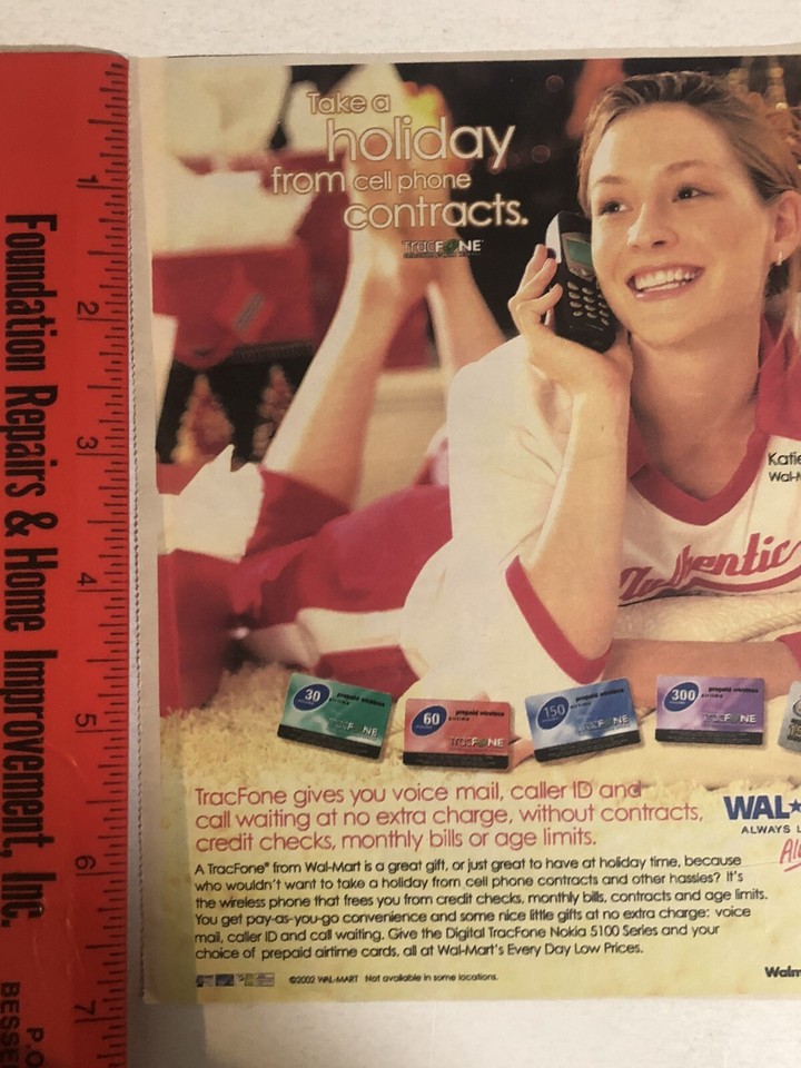 2002 Walmart Tracfone Vintage Print Ad Advertisement Cell Phone pa31 | eBay