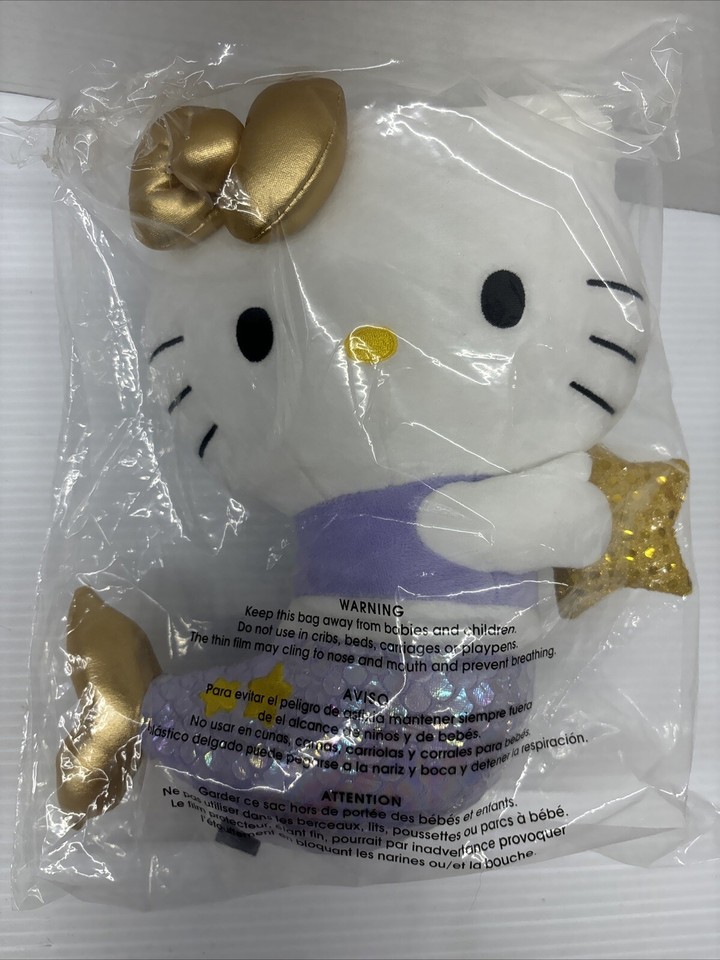 Kidrobot Hello Kitty Star Sign Aquarius 10 In. Mermaid Plush Purple ...