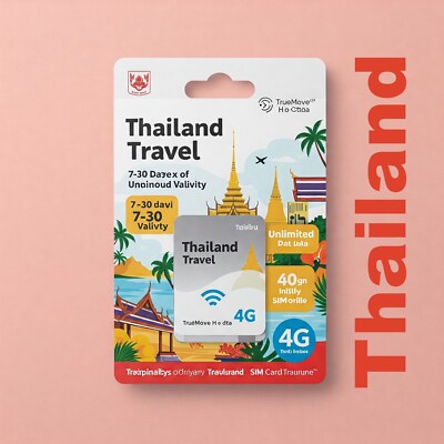 Thailand Travel SIM card 7 Days + 15GB 5G & 4G TrueMove H | eBay