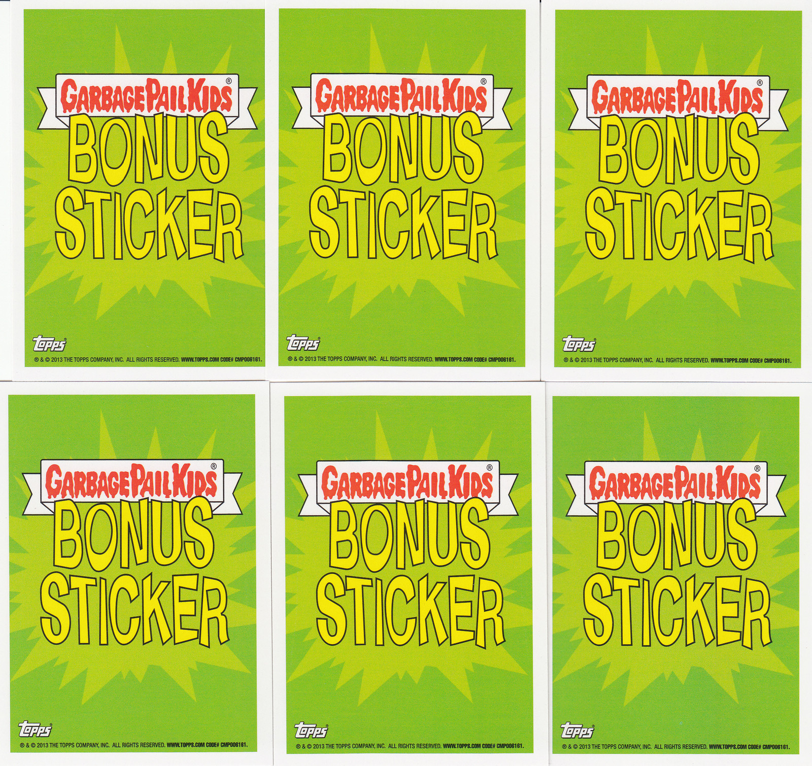 GARBAGE PAIL KIDS BRAND NEW SERIES BNS 3 6 CARD BONUS SET KISS GENE ...