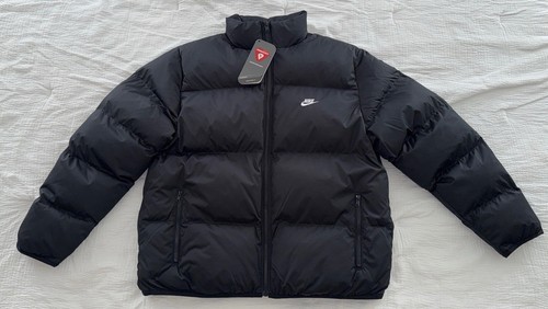 Nike Sportswear Club Puffer Jacket Black White FB7368-010 Men's Size ...