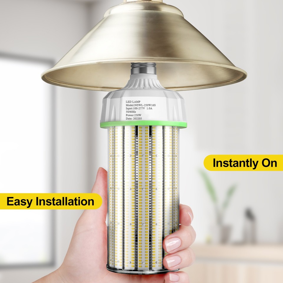 LED Corn Cob Bulb,250W E39 Mogul Base Commercial Warehouse Area ...