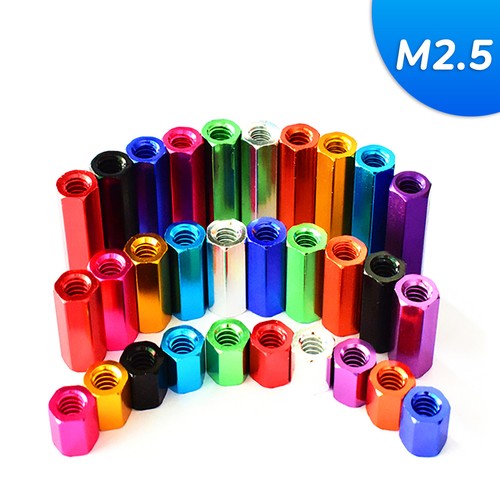 M2.5 / 2.5mm Metric Hex Rod Coupling Nut with Aluminum DIN 6334 | eBay