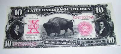 Reproduced United States of America Ten Dollar Note Buffalo | eBay