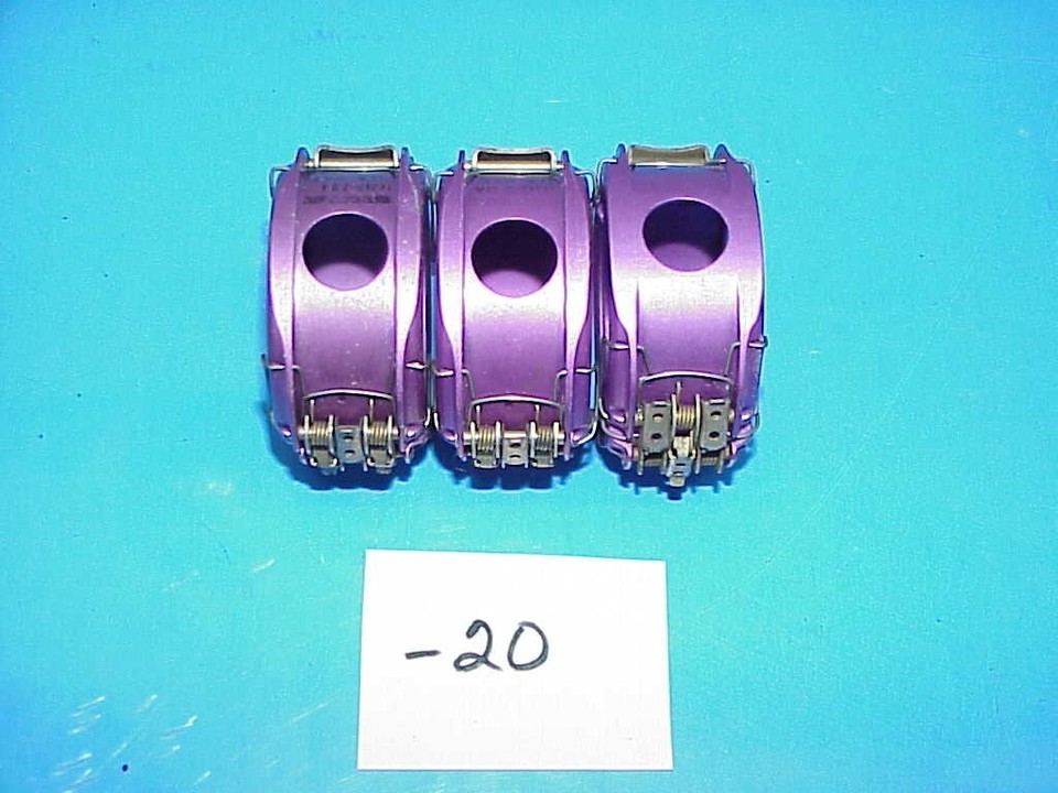 3 Hydraflow -20 Purple Clamshell Clamps Fittings Wiggins NASCAR BMRS | eBay
