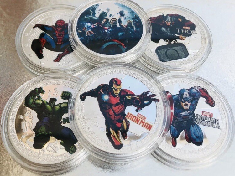 26 Marvel Coin Set, Complete Set Gold And Silver, Brand New Avengers ...