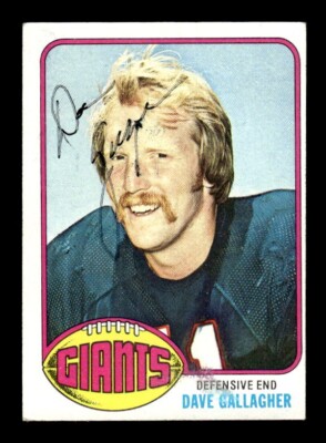 DAVE GALLAGHER SIGNED 1976 TOPPS #296 NEW YORK GIANTS ON-CARD AUTO | eBay