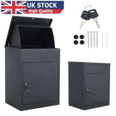Large Post Box Letter Mail Parcel Package Drop Box Outdoor Wall Mounted ...
