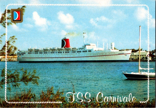 Postcard TSS Carnivale "Fun Ship" In Port Carnival Cruise Lines Chrome ...
