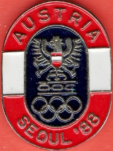 Rare Dated 1988 Seoul Austria Olympic NOC Pin | eBay