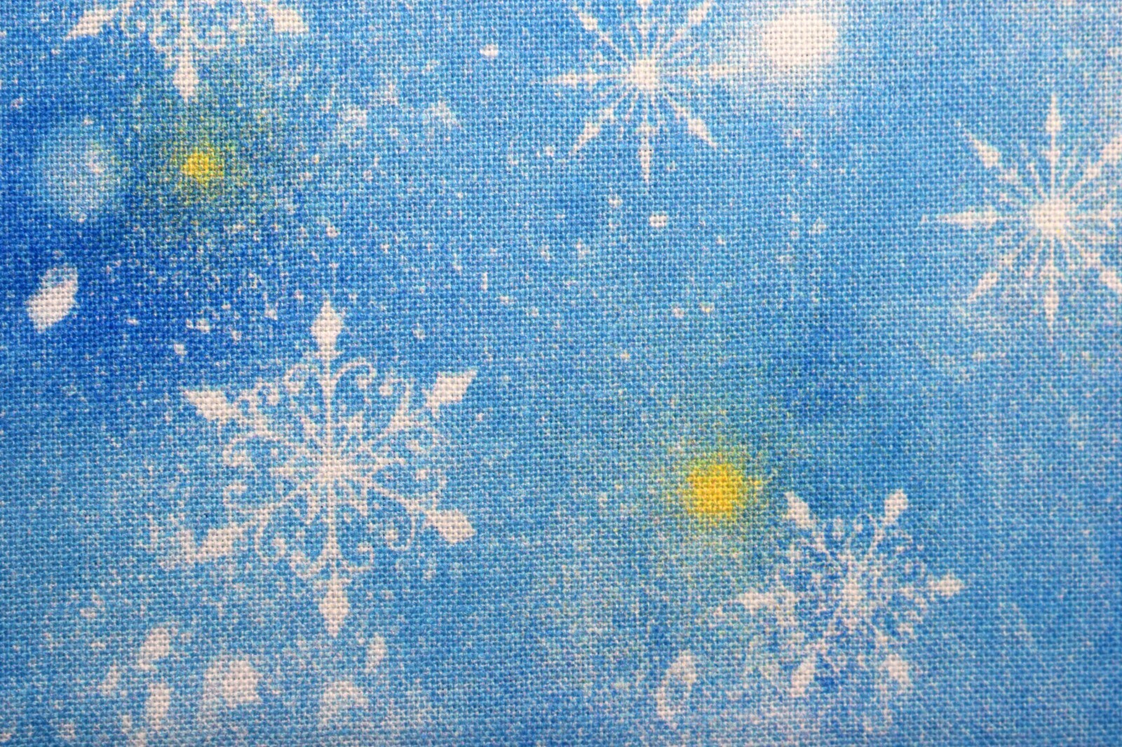 Light Blue snowflake fabric, woodland Cuties, Christmas Quilting fabric ...