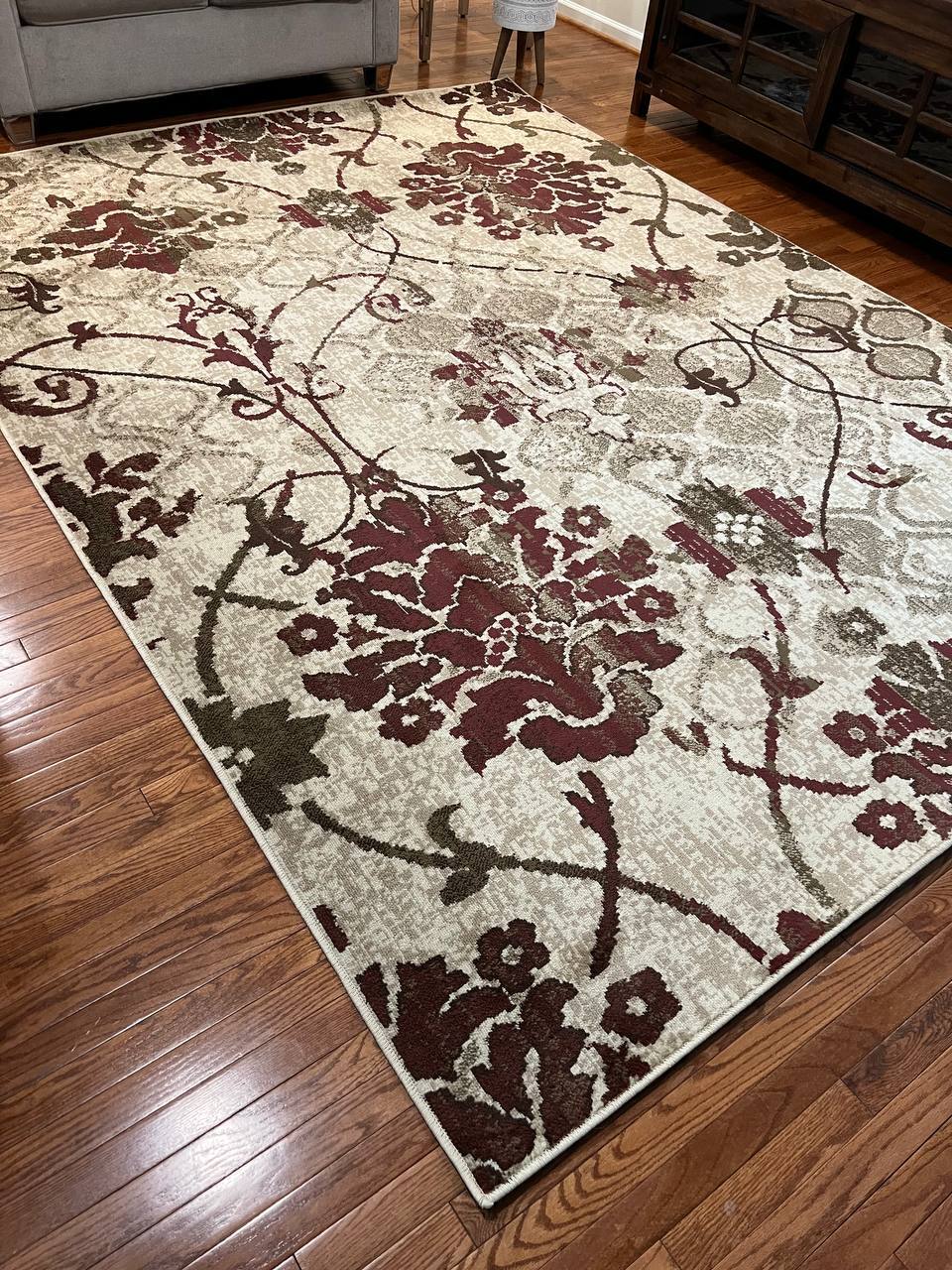 New Large Burgundy Modern Style Area Rug Floor 8x11, 5x8 Carpets | eBay