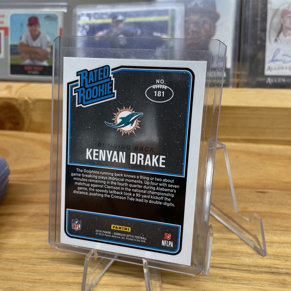 2016 Panini Donruss Optic #181 Kenyan Drake Rookie Card RC Purple Holo ...