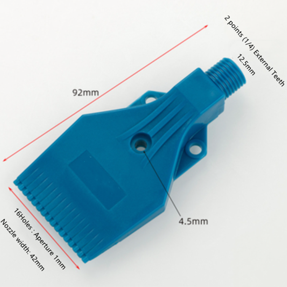 2Pcs Blue ABS Air Blower Air Nozzle Air Knife Wind 1/4'' BSPT Plastic 3 ...