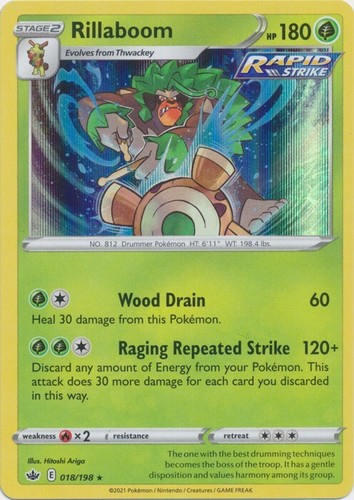Holo Rillaboom 018/198 Rare Chilling Reign Pokemon TCG NM B4G2 | eBay