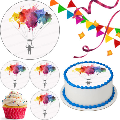 Parachute Jump Cake Topper Party Decoration Edible Birthday Gift ...