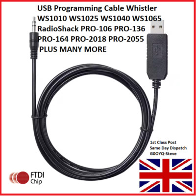 USB Programming Cable Whistler WS1010 WS1025 WS1040 WS1065 GRE ...