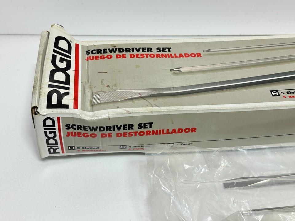 NOS RIDGID Tools USA (Rare) 620-749 12pc Red-Orange Handle Screwdriver ...