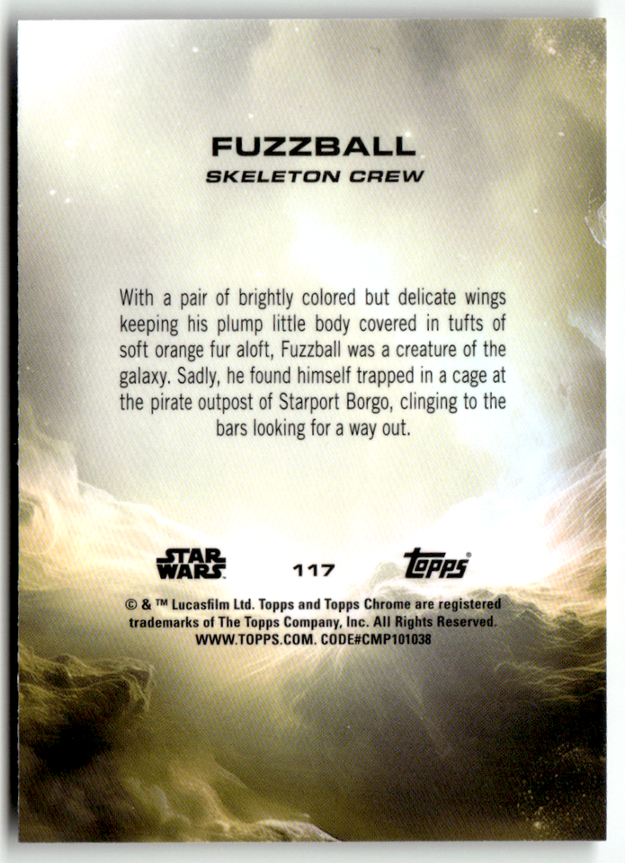 Topps 2025 Star Wars Chrome No. 117 Fuzzball Debut Skeleton Crew | eBay