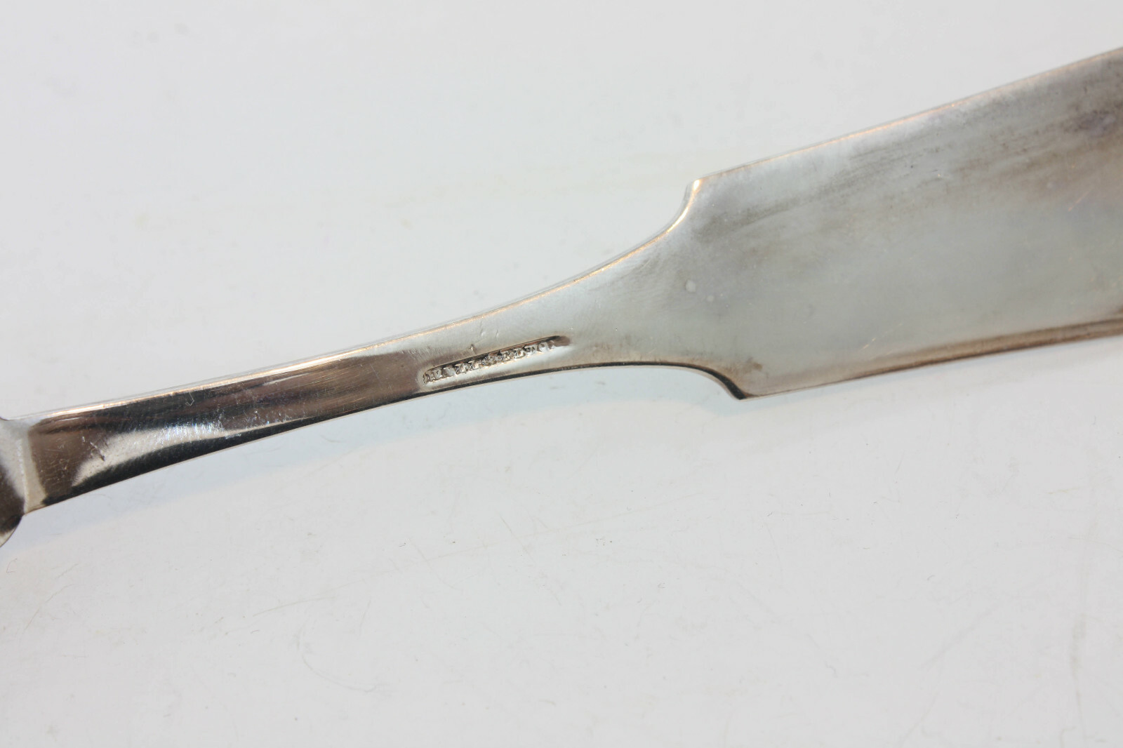 Hall & Elton Coin Silver 90% Spoon Large 8.75" Fiddleback Antique ...