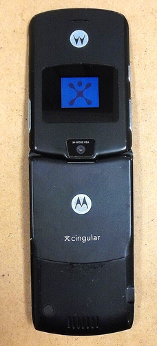 Motorola RAZR V3 - Black and Silver ( AT&T / Cingular ) Cellular Flip ...
