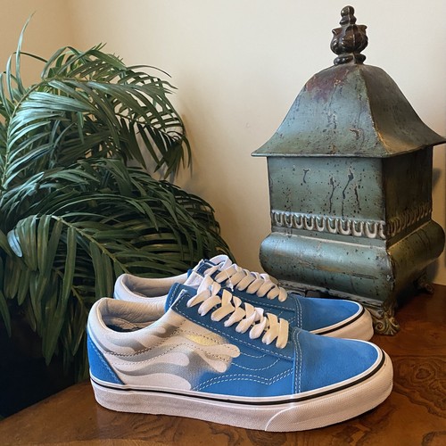 VANS Old Skool Flame - Mediterranian Blue Sneakers | eBay