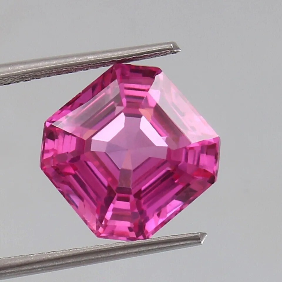AAA 10 CT Natural Ceylon Pink Sapphire Asscher Cut Loose Certified ...