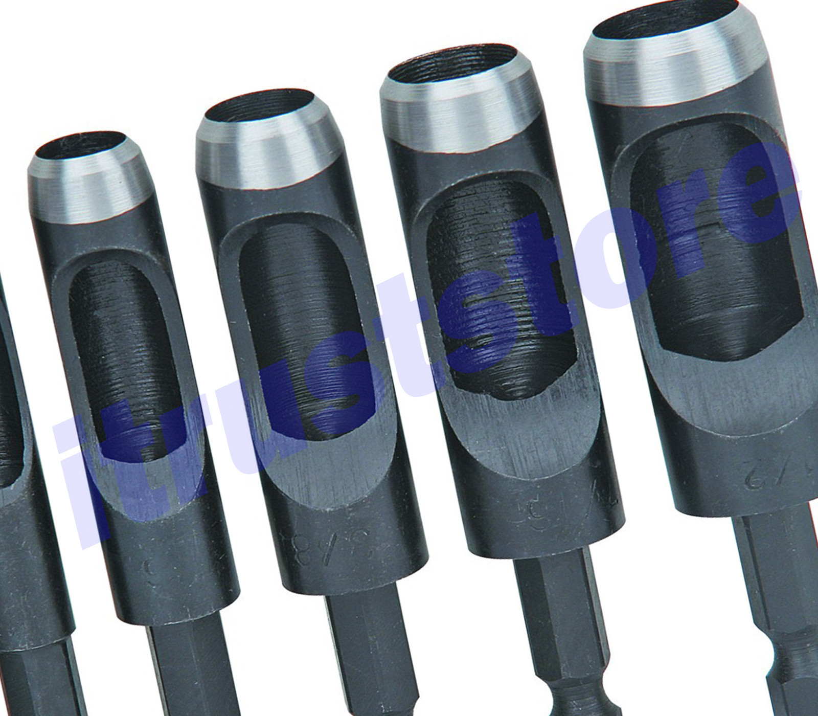 6 PC Hollow Hole Punch Tool For Power Drill Drill Press Puncher with ...