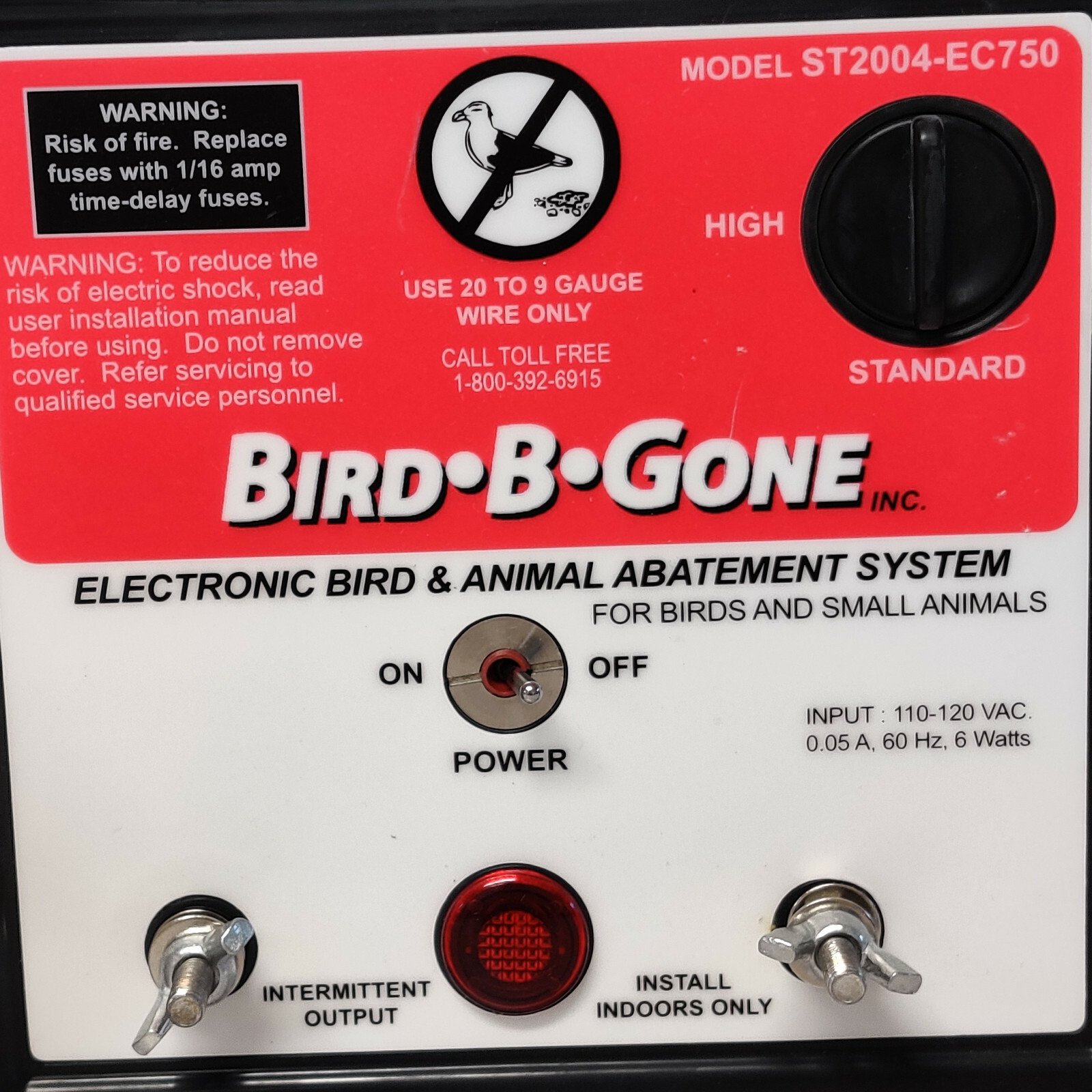 Bird Be Gone Bird & Animal Jolt Direct Charger Electronic Deterrent ...