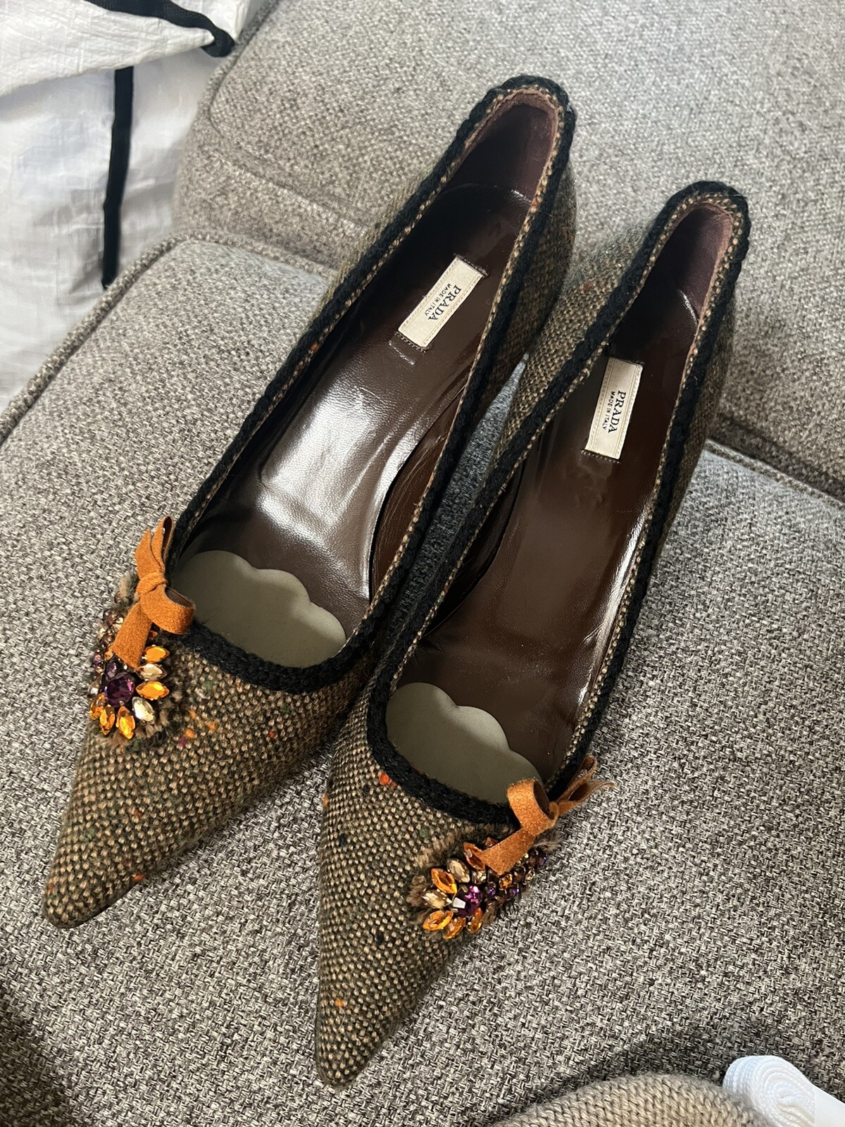 prada tweed shoes - Gem