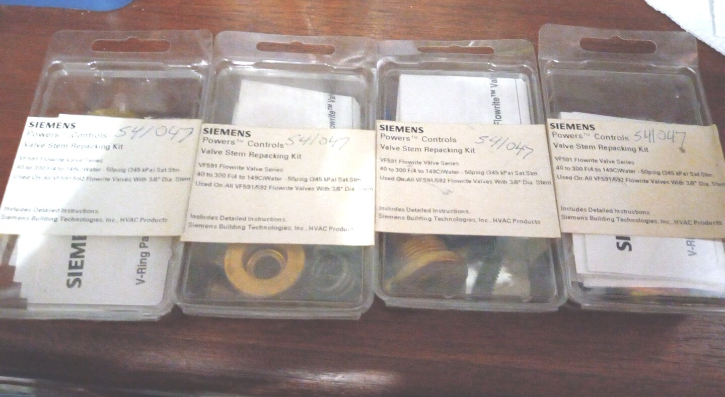 SIEMENS. P/N 591-502. VALVE STEM REPACKING KIT. 3/8" DIA. STEM SIZE ...