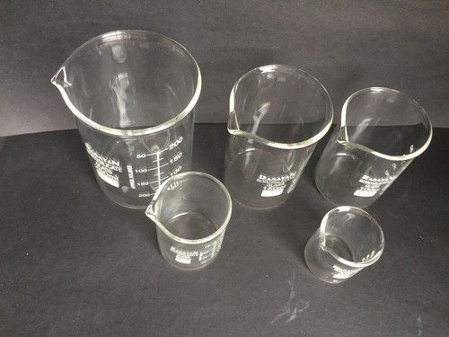 Glass Beakers KIT Premium Borosilicate- 4X100ml, 4X 50ml- 8PCS/SET ...