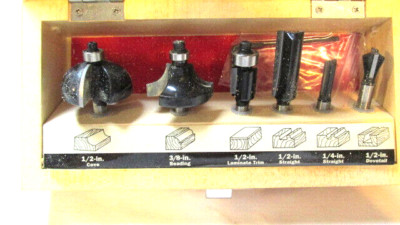 Craftsman Router Bit Set 6 Pc Carbide Tipped with Nice Wood Storage ...