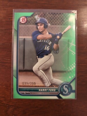 2022 Bowman HARRY FORD Green Paper /399 Seattle Mariners #BP-78 RC ...