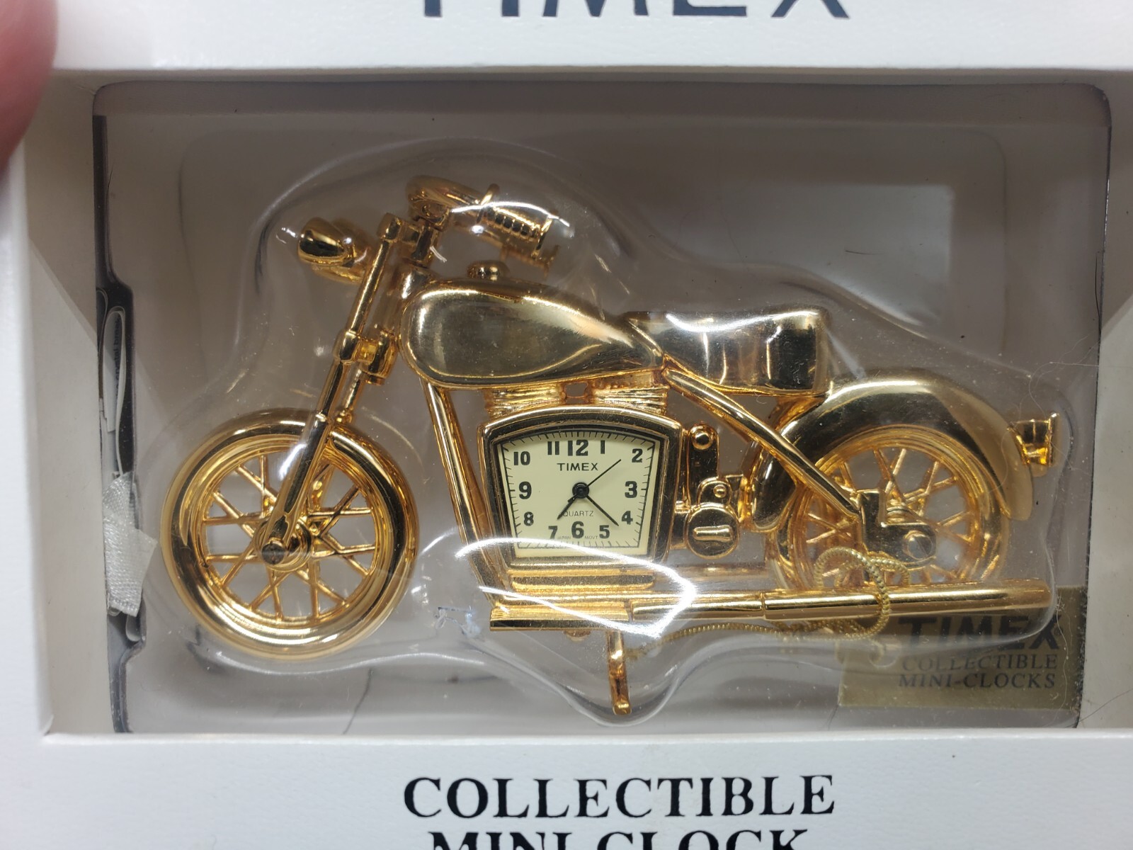 NEW Vintage Timex Collectible Mini-Clock Motorcycle Harley Figure Clock ...